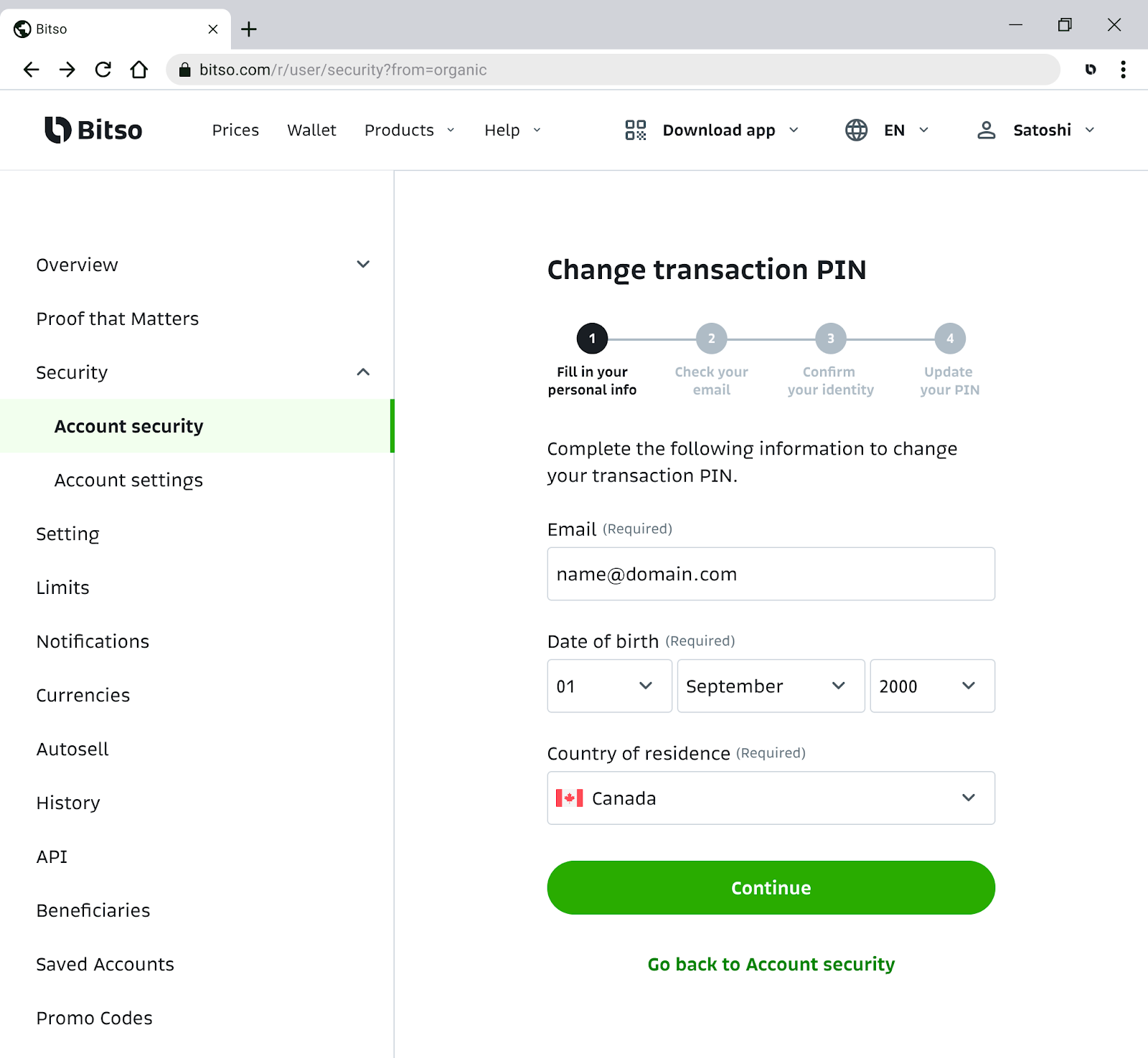How do I change my Transaction PIN? – Help Center