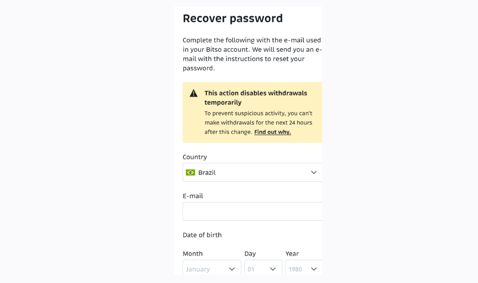 Change or recover your password – Help Center